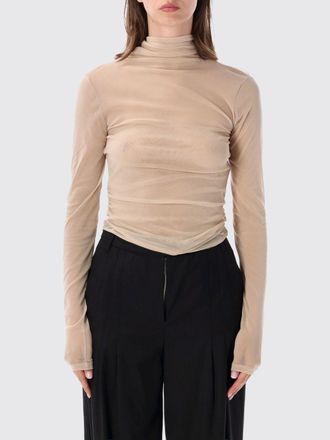 Christophe Lemaire Top col roul&eacute; en tulle transparent avec fermeture &agrave; nouer