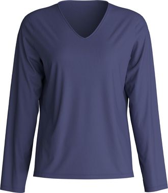 CALIDA Favourites Langarmshirt Damen, aus Baumwolle, pflegeleicht, atmungsaktiv