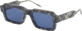 Thom Browne unisex, Accessoires, Gris, Taille: 55 MM Bold Rectangle Lunettes de soleil