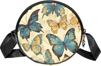Generic Sac &agrave; bandouli&egrave;re rond pour femme, petit sac &agrave; bandouli&egrave;re avec fermeture &eacute;clair, bretelles r&eacute;glables, style d&eacute;contract&eacute;, pour femmes et filles