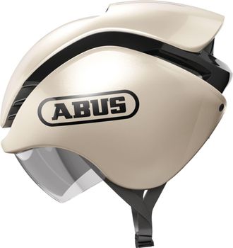 ABUS Fahrradhelm Gamechanger Tri - für Triathleten und Rennradfahrer - Aerodynamik für Bestzeiten - für Damen und Herren - Gold, Größe M