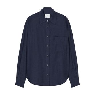 Closed Oversized Baumwoll-Kaschmir Bluse - - Blouses & Shirts - Damen - Blau - S