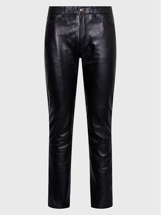 Serge Pariente Lederhose Sexy Man Schwarz Regular Fit