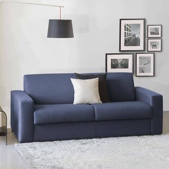 Dmora Talamo Italia - Canap&eacute; lit 3 places Aliana, Canap&eacute; de salon avec ouverture pivotante en tissu rembourr&eacute;, Accoudoirs standards, 100% Made in Italy, Cm 