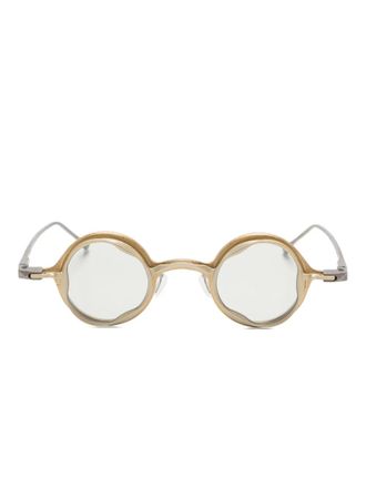 Rigards Brille mit rundem Gestell - Gold