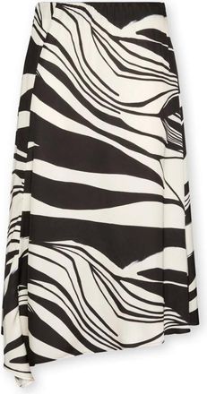 Elena Miro Femme, Jupes, Noir, Taille: 44 FR Jupe en viscose imprim&eacute;e