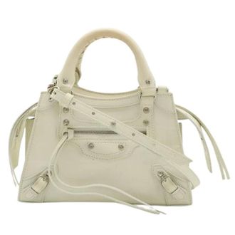 Balenciaga Pre-owned Neo Classic City Mini Handbag White - Femme - Pre-owned - Beige - Taille: ONE Size