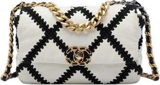 Chanel Pre-owned 19 Sac Bandouli&egrave;re - Femme - Pre-owned - Blanc - Taille: ONE Size