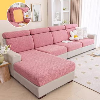 Generic Stretch Sofa Sitzkissenbezug,Rutschfester Sofa Überzug, Waschbarer Sofabezug, Couch Sofabezug 1 2 3 Sitzer L Form EcksofaStrapazierfähig & pflegeleich