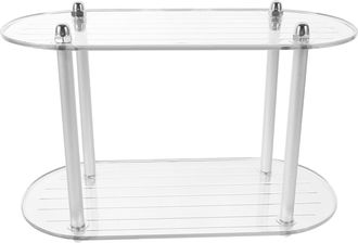 Lurrose Multischichtiges Abnehmbares Aufbewahrungsregal aus Transparentem Robustem Material f&uuml;r Schreibtisch und Badezimmer Stabiler Organizer f&uuml;r Kosmetik un