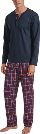 CALIDA Family & Friends Pyjama, lang Herren, warme Baumwollqualität