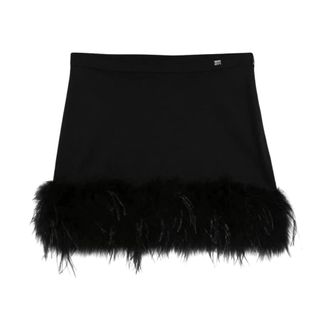 Sonia Rykiel Minirock mit Federbesatz - - Skirts - Damen - Schwarzk - S