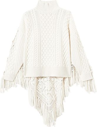 Twin-Set Pullover mit Schaldetail - Nude