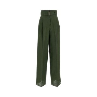 Max Mara Femme, Pantalons, Vert, Taille: 38 FR Wide Pantalons
