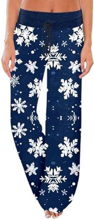 Generic Pantalon Femme Taille Haute De Jogging Imprim&eacute; No&euml;l L&eacute;ger L&acirc;che Pantalons Surv&ecirc;tement avec Poche Legging Sport Travail Fitness Yoga Running Course Gym