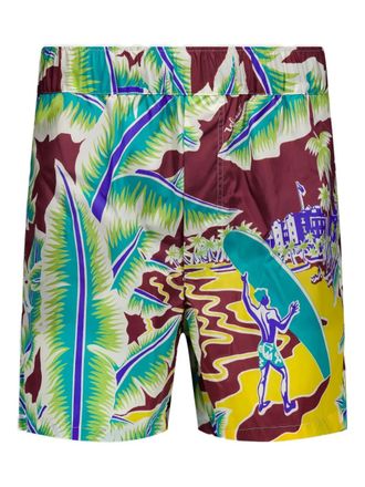 Valentino Garavani short de bain à imprimé Surf Rider - Vert
