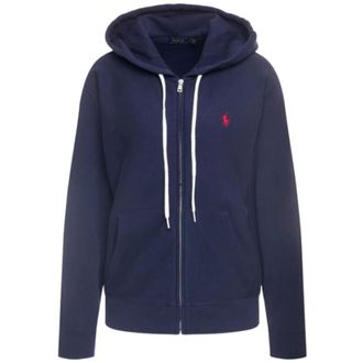 Ralph Lauren Femme, Sweatshirts et sweats &agrave; capuche, Bleu, Taille: 40 FR Pull &agrave; Capuche en Tricot avec Fermeture &Eacute;clair