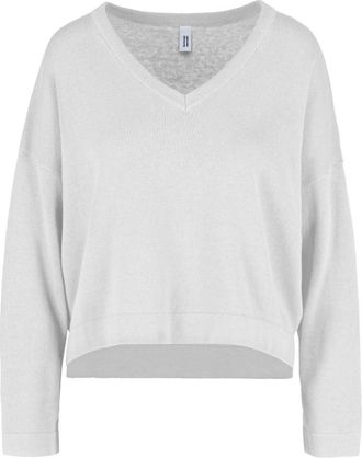 Bomboogie Femme, Pulls, Blanc, Taille: 42 FR Maille &agrave; col en V