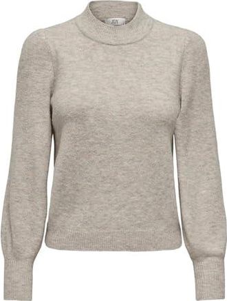 Jacqueline de Yong JACQUELINE DE YONG Pull Femme JDY col Rond en Tricot Manches Longues Coupe régulière Top Tendance, Couleurs:Beige, Taille:XL