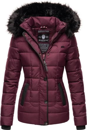 Marikoo warme Damen Winter Jacke Steppjacke Winterjacke gesteppt Parka B391 [B391-Unique-Weinrot-Gr.XS]
