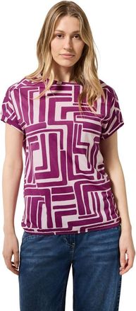 Cecil TOS Big Printed Button T-Shirt Anemone pink S