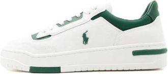 Polo Ralph Lauren Homme, Chaussures, Blanc, Taille: 41 EU 809P07528003 Leather Baskets