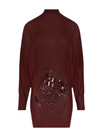 Jean Paul Gaultier Womens Dress Burgundy Polyamide