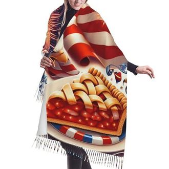 Generic Drapeau Am&eacute;ricain Eagle Jour De LInd&eacute;pendance Femme Ch&acirc;le Wrap Longue &Eacute;charpe Chaud Ch&acirc;le Pour Mariage Cadeau Automne Hiver