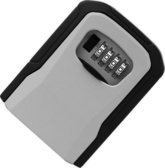 FOMIYES Schl&uuml;sseltresor mit Zahlenschloss Au&szlig;en Wandmontierter Schl&uuml;sselsafe aus Aluminiumlegierung Passwortgesch&uuml;tzter Schl&uuml;sselbox mit Haken Sicherer Aufbew