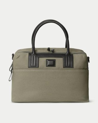 Hackett Kleine Canvas-Reisetasche mit Leder-Details in