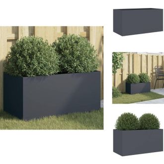 vidaXL Vidaxl - Jardini&egrave;re anthracite 62x30x29 cm acier - Jardin - Balcon - Terrasse - Jardini&egrave;re - Pot De Fleurs