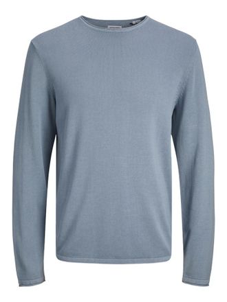 Jack & Jones Herren Strickpullover Rundhals Basic Langarm Sweater Baumwolle Shirt JJEHILL, Mountain Spring, S