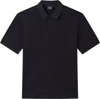 A|X Armani Exchange Homme, Tops, Noir, Taille: XL Polo Jacquard en Coton Merceris&eacute;