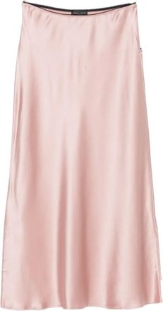 Roberto Collina jupe en soie satinée - Rose