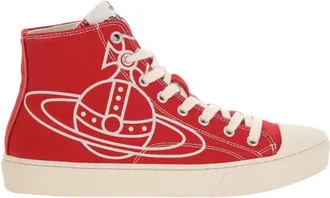 Vivienne Westwood Femme, Chaussures, Rouge, Taille: 40 EU Plimsoll High Top Canvas