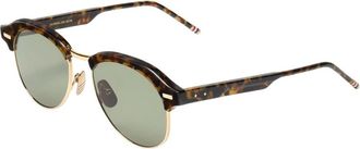 Thom Browne Pilotenbrille aus Acetat und Titan - - Accessories - unisex - Braun - 55 MM