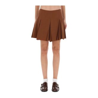 Marni Plissierter A-Linien-Minirock - - Skirts - Damen - Braun - XS