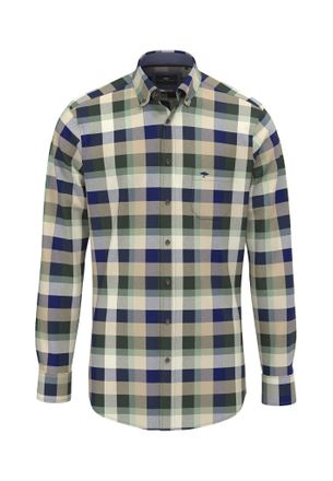Fynch-Hatton Hemd aus Baumwolle mit gro&szlig;em Karomuster und Button-Down-Kragen Dark ivy/XL