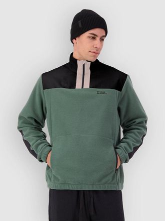 Mons Royale Pileup Wool 1/4 Half-Zip Pull polaire vert