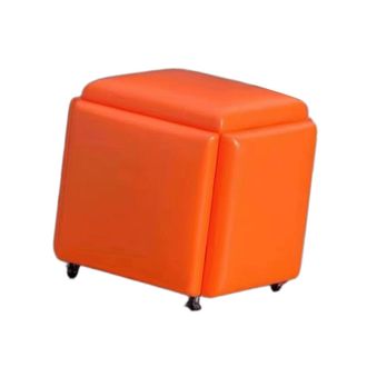 Generic Mehrzweck-Stapelhocker-Set, stapelbarer Ottoman-Hocker mit 5 St&uuml;ck, platzsparender Schminksitz, for Schlafzimmer, Wohnzimmer, B&uuml;ro, Balkon(Color 5,35x