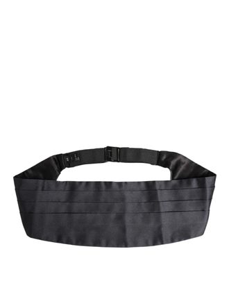 Dolce & Gabbana Mens Dark Blue Silk Belt Waist Cummerbund
