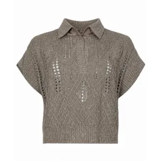 D.exterior Damen, Strickwaren, Braun, LGr&ouml;&szlig;e
