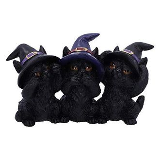 Nemesis Now Three Wise Black Cats See No Hear No Speak No Evil Figurine familière 11,5 cm