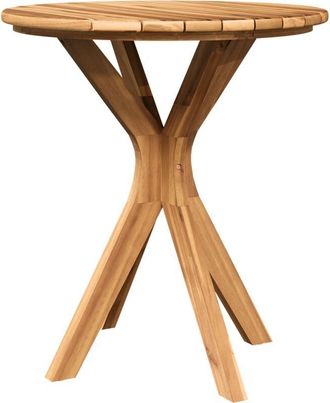 vidaXL Bistrotisch Braun 70 x 70 x 75 cm Teak-Massivholz Vidaxl