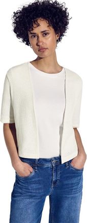 Street One Damen A322693 Strick-Look Jacke, Off White, 38