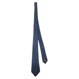 Ralph Lauren Pre-owned Cravate &agrave; pois - Homme - Pre-owned - Bleu - Taille: ONE Size