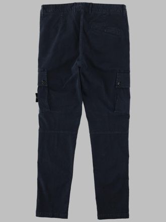 Stone Island Logo Patch Cotton-Stretch Denim Jeans - Blue