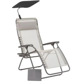 Lafuma Mobilier Lafuma Mobilier - Ensemble Fauteuil Relax Jardin - Chaise Longue Et Accessoires - Zen Edition - Batyline Iso - Beige Seigle