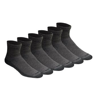 Dickies Herren Dri-tech Moisture Control Quarter, Erhältlich in M-XXL (6, 12, 18 Socken, Anthrazit (6 Paar), Large (6er Pack)