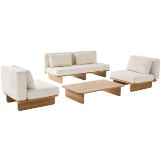 Sweeek Gartenm&ouml;bel-Set aus Akazienholz f&uuml;r 4 Personen